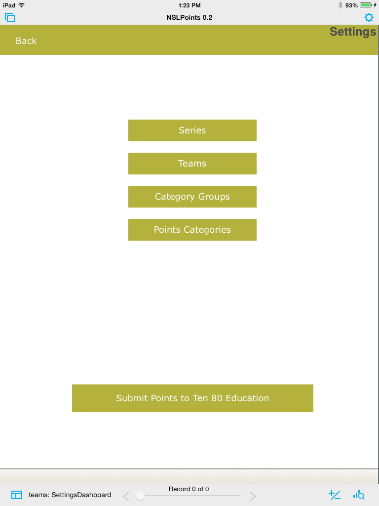 Using NSL Points App: Settings - Ten80education